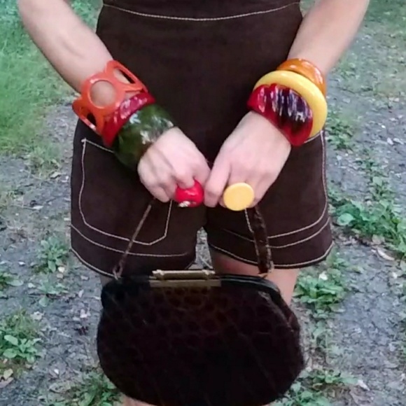 Vintage | Jewelry | Vintage Bundle Of 4 Early Plastic Bangles | Poshmark